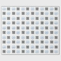Custom Logo QR Code Pattern on White Wrapping Paper | Zazzle