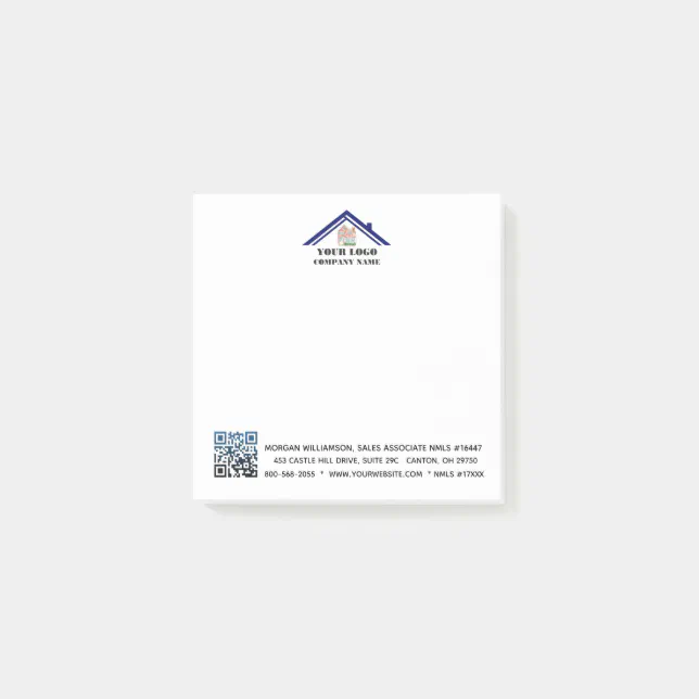 Custom Logo QR Code Post-it Notes | Zazzle