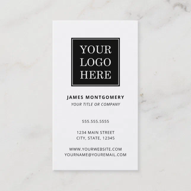 Custom Logo QR Code Professional Business Card | Zazzle