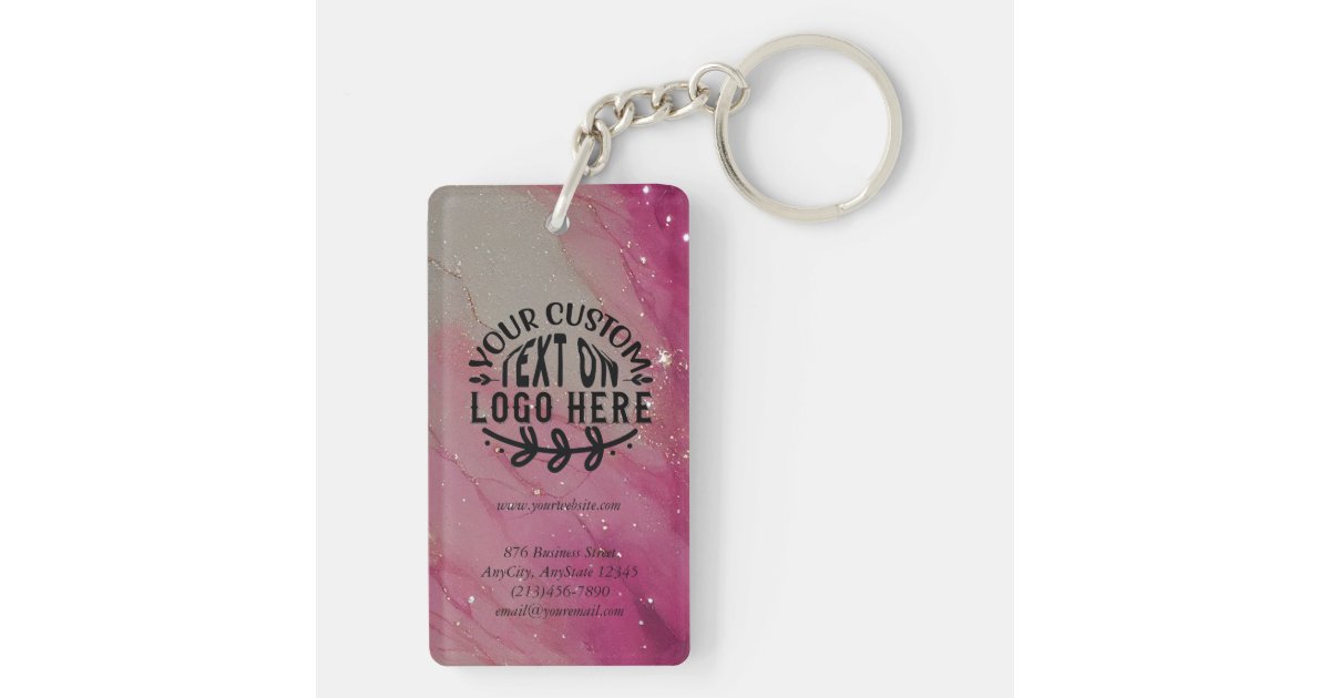 Custom Logo QR Scan Business Keychain | Zazzle