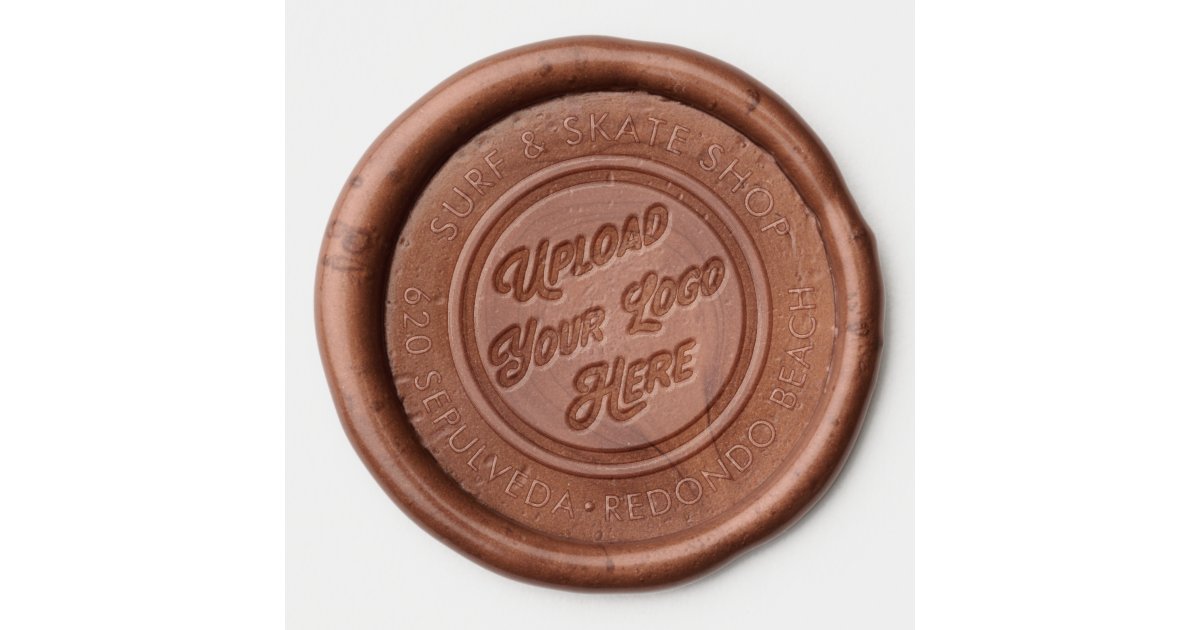 Custom Logo Retail Address Wax Seal Sticker | Zazzle