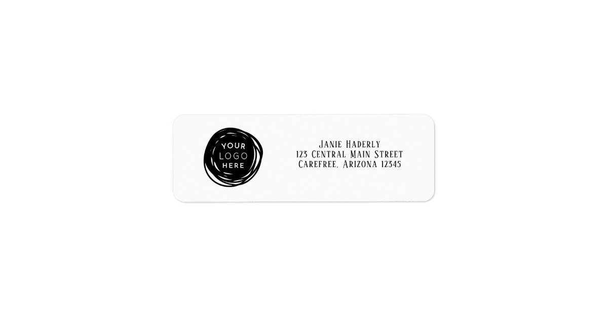 Custom Logo Return Address Label | Zazzle