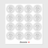 Custom logo round circle circular vinyl stickers | Zazzle