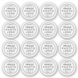 Custom logo round circle circular vinyl stickers | Zazzle