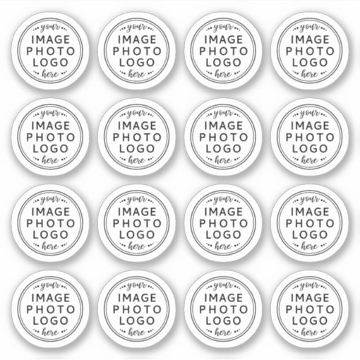 Custom logo round circle circular vinyl stickers | Zazzle