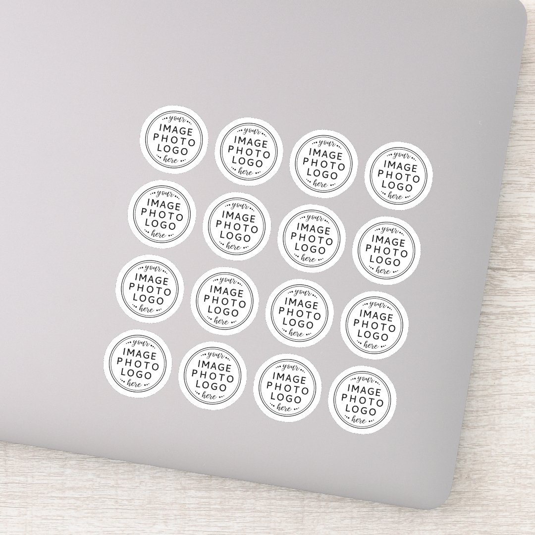 Custom logo round circle circular vinyl stickers | Zazzle