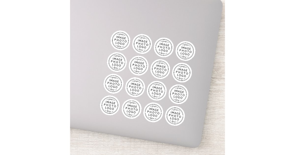 Custom logo round circle circular vinyl stickers | Zazzle