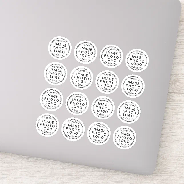 Custom logo round circle circular vinyl stickers | Zazzle