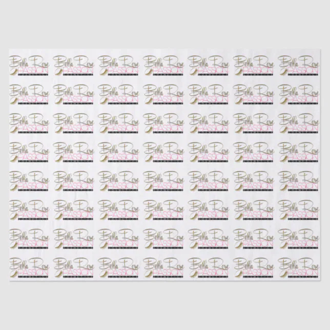Custom Logo Seamless Pattern Tissue Paper | Zazzle