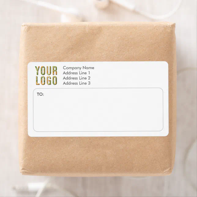 Custom Logo Shipping Labels Return Address | Zazzle