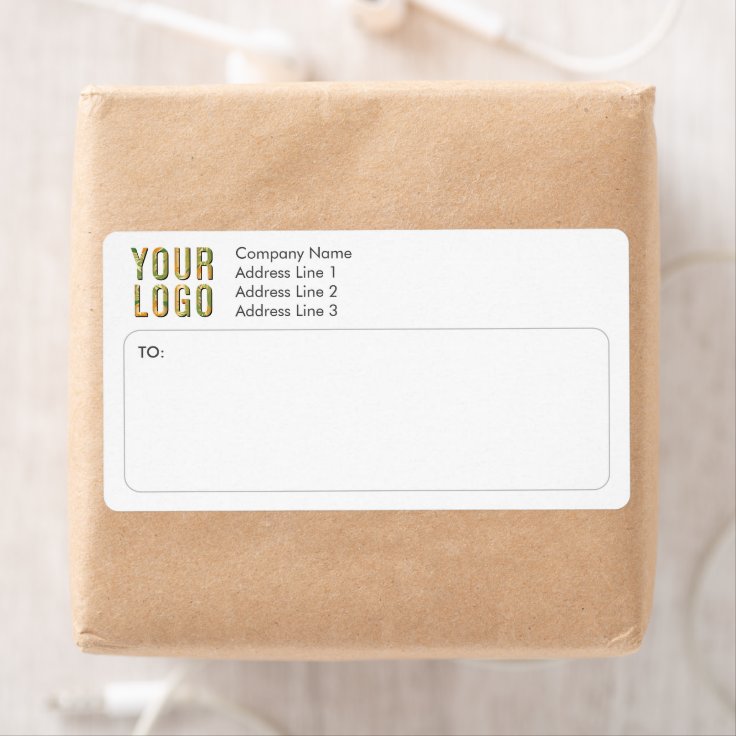 Custom Logo Shipping Labels Return Address | Zazzle