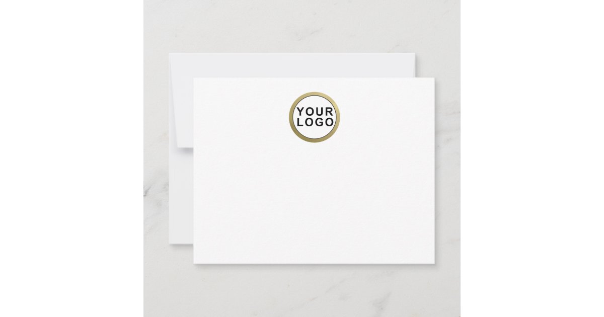 Custom Logo Simple Note Card | Zazzle
