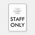 Custom Logo Simple Reserved Parking Outdoors Metal Sign | Zazzle