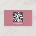 Custom Logo Social Media Gold QR Code Rose Business Card | Zazzle