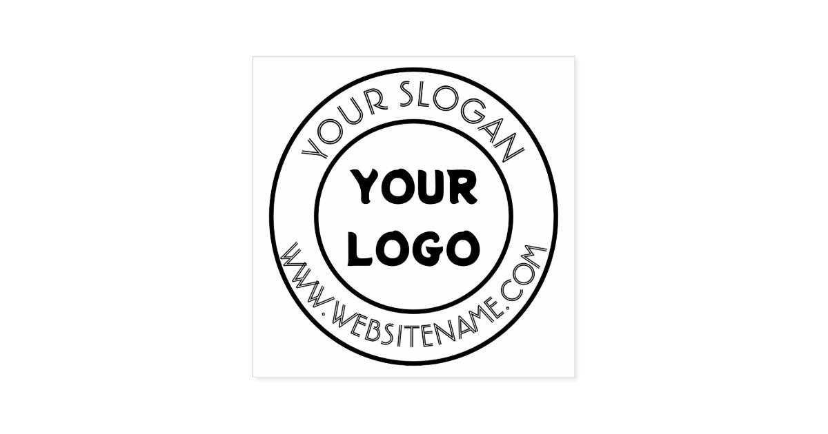 Custom Logo Stamp, business logo Self-inking Stamp | Zazzle