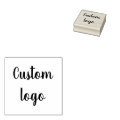 Create your own custom logo cute smile emoji rubber stamp | Zazzle