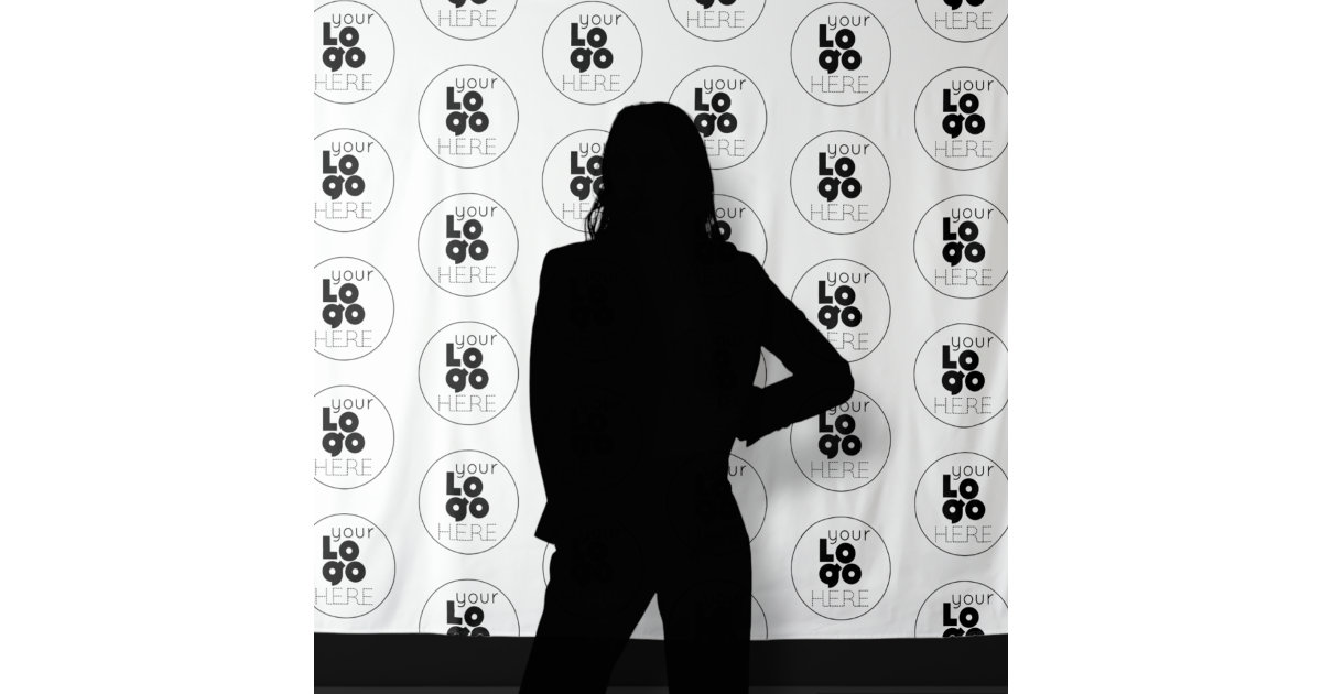 Custom Logo Step and Repeat Photo Booth Backdrop | Zazzle