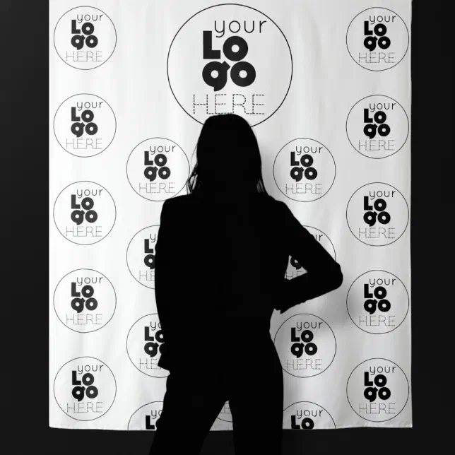 Custom Logo Step and Repeat Photobooth Backdrop | Zazzle