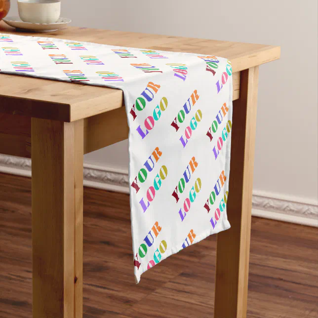 Custom Logo Table Runner Business Promotional Gift | Zazzle