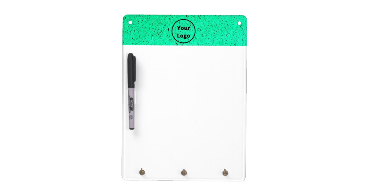 Custom logo teal rough surface print dry erase board | Zazzle