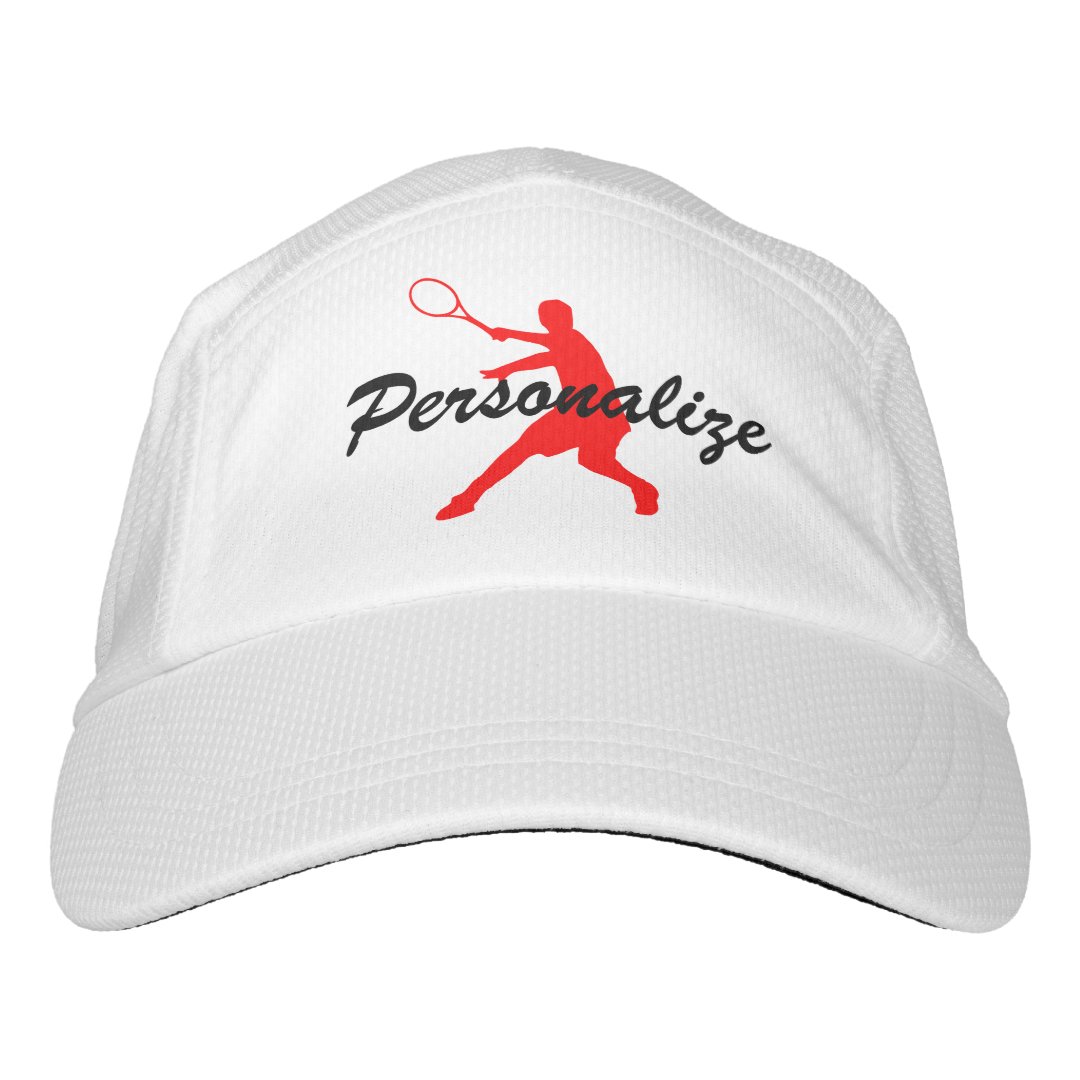 Custom logo tennis hats for coach and players | Zazzle