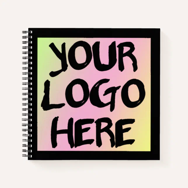 Custom Logo Text Business Spiral Notebook | Zazzle