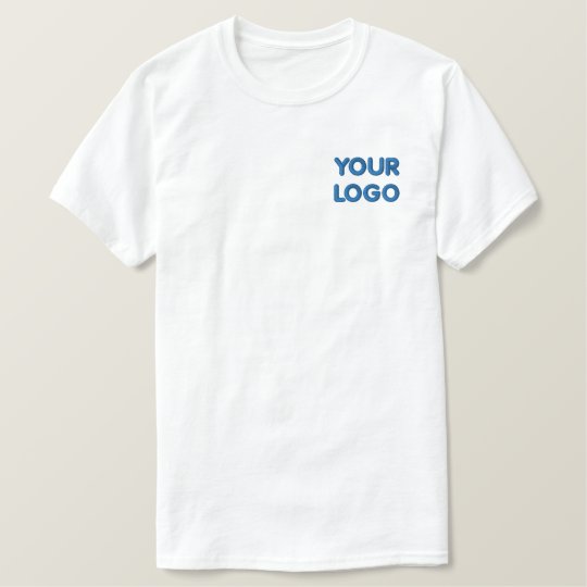 Custom Logo / Text Embroidered T-Shirt | Zazzle.com