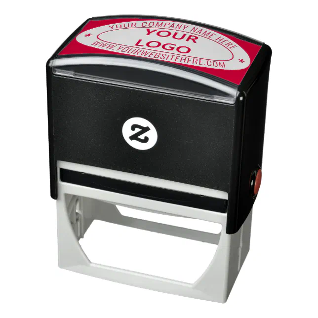 Custom Logo Text Oval Self-inking Stamp Template | Zazzle