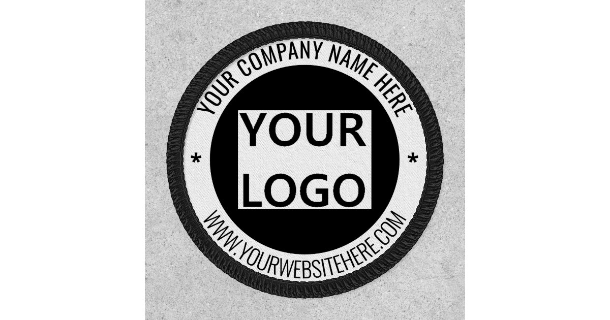 Custom Logo Text Personalized Patch Choose Colors | Zazzle