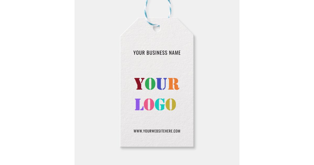 Custom Logo Text Promotional Business Gift Tags | Zazzle