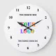 Custom Logo Text Promotional Business Wall Clock | Zazzle