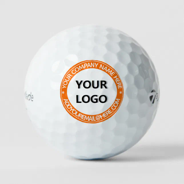 Custom Logo Text Stamp Golf Balls Choose Colors | Zazzle
