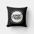 Custom Logo Throw Pillow Business Personalized | Zazzle