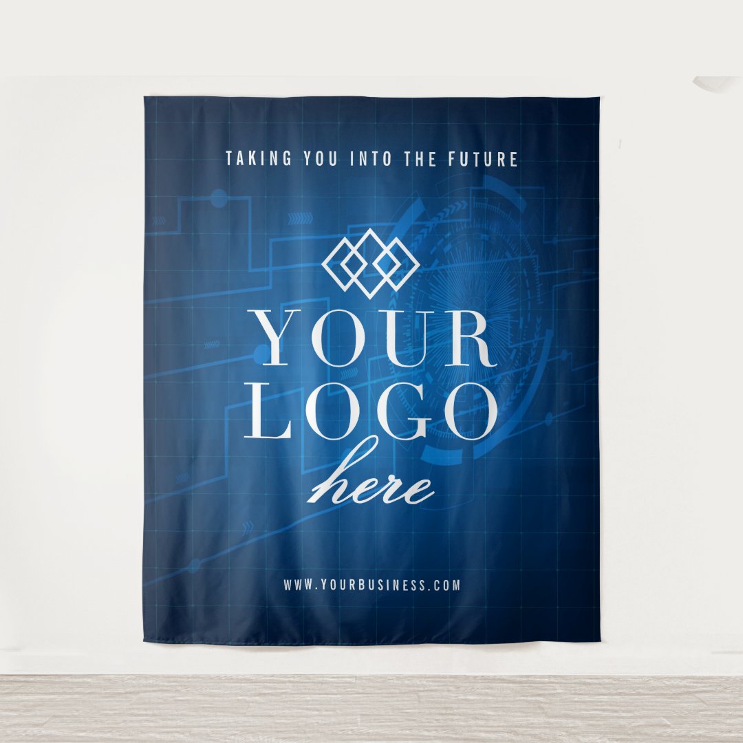 Custom Logo Trade Show Event Backdrop | Zazzle