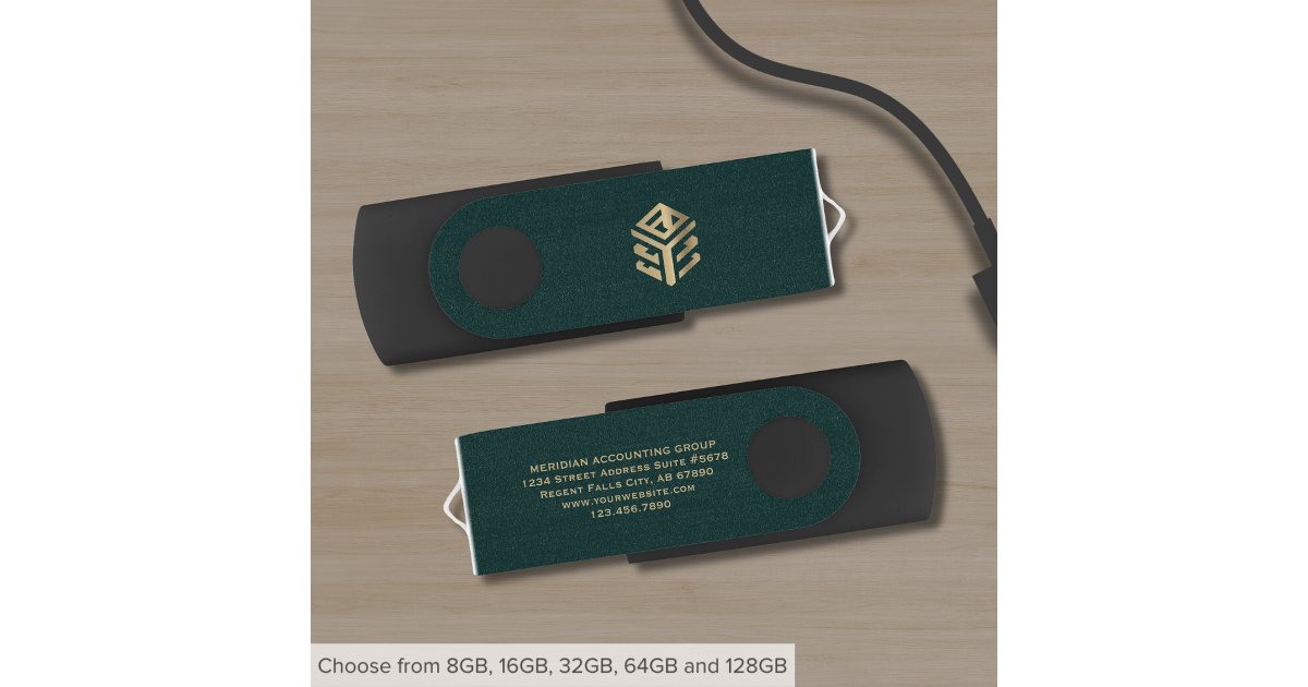 Custom Logo USB Flash Drive | Zazzle