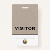 Custom Logo Visitor Badge | Zazzle