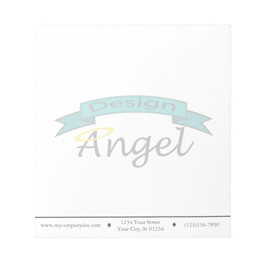 Custom Logo Watermark Note Pads | Zazzle