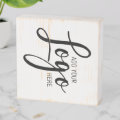 Custom logo wood business wooden box sign | Zazzle