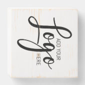 Custom logo wood business wooden box sign | Zazzle
