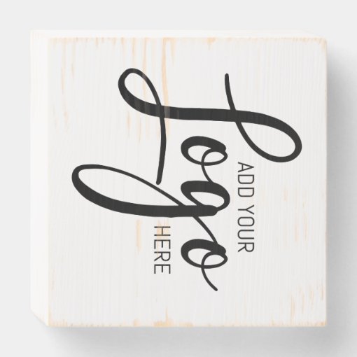 Custom logo wood business wooden box sign | Zazzle