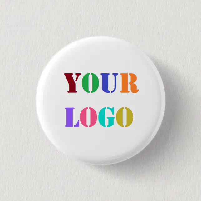 Custom Logo Your Business Promotional Button | Zazzle