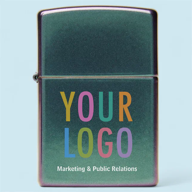 Custom Logo Zippo® Classic Iridescent Matte Zippo Lighter | Zazzle