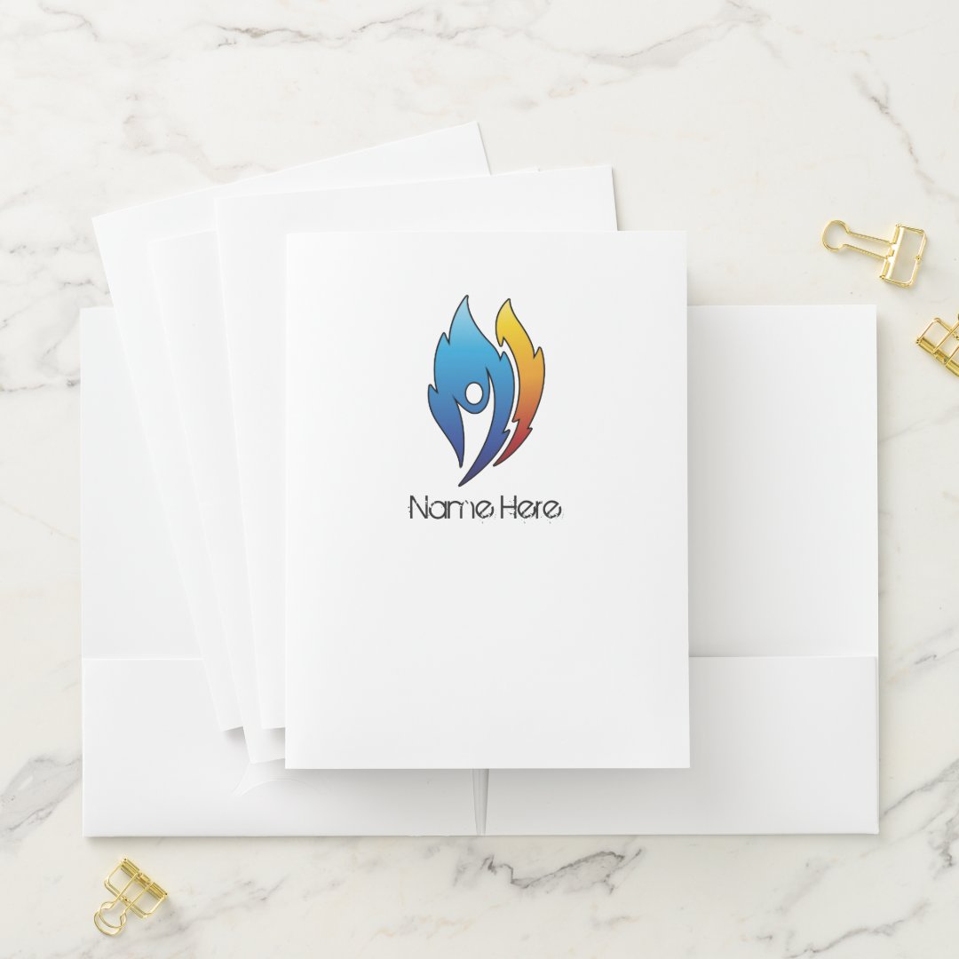 Custom Logos, Names, and Colors Pocket Folder | Zazzle