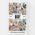 Custom Look Who's 80 Happy Birthday Photo Collage Banner | Zazzle