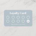 Custom Loyalty Card - Simple Blue and White | Zazzle