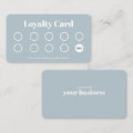 Custom Loyalty Card - Simple Blue and White | Zazzle
