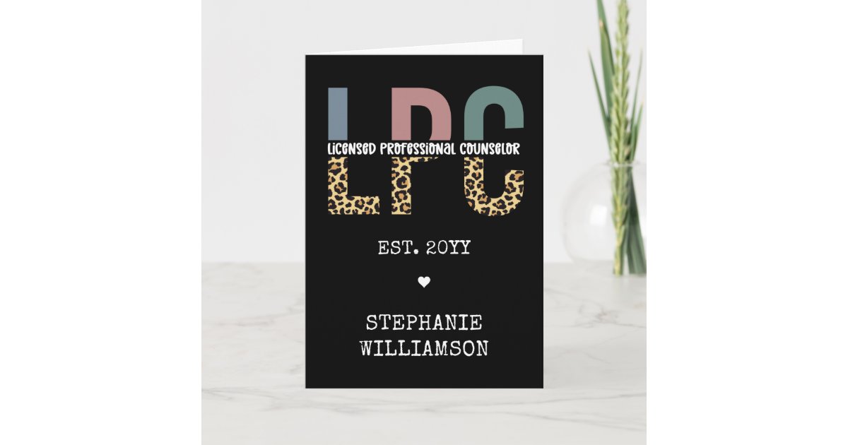 Custom LPC Licensed Professional Counselor Gift Card | Zazzle
