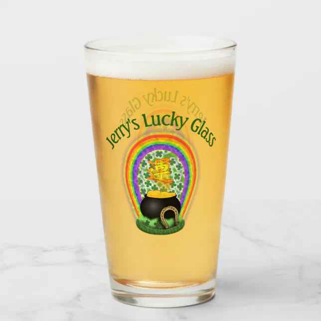 Custom Lucky Glass | Zazzle