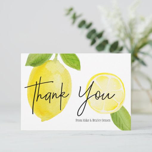 Custom Luscious Lemon Thank You Card | Zazzle