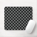 Custom Luxury Gray/Black Checkered Mouse Pad | Zazzle